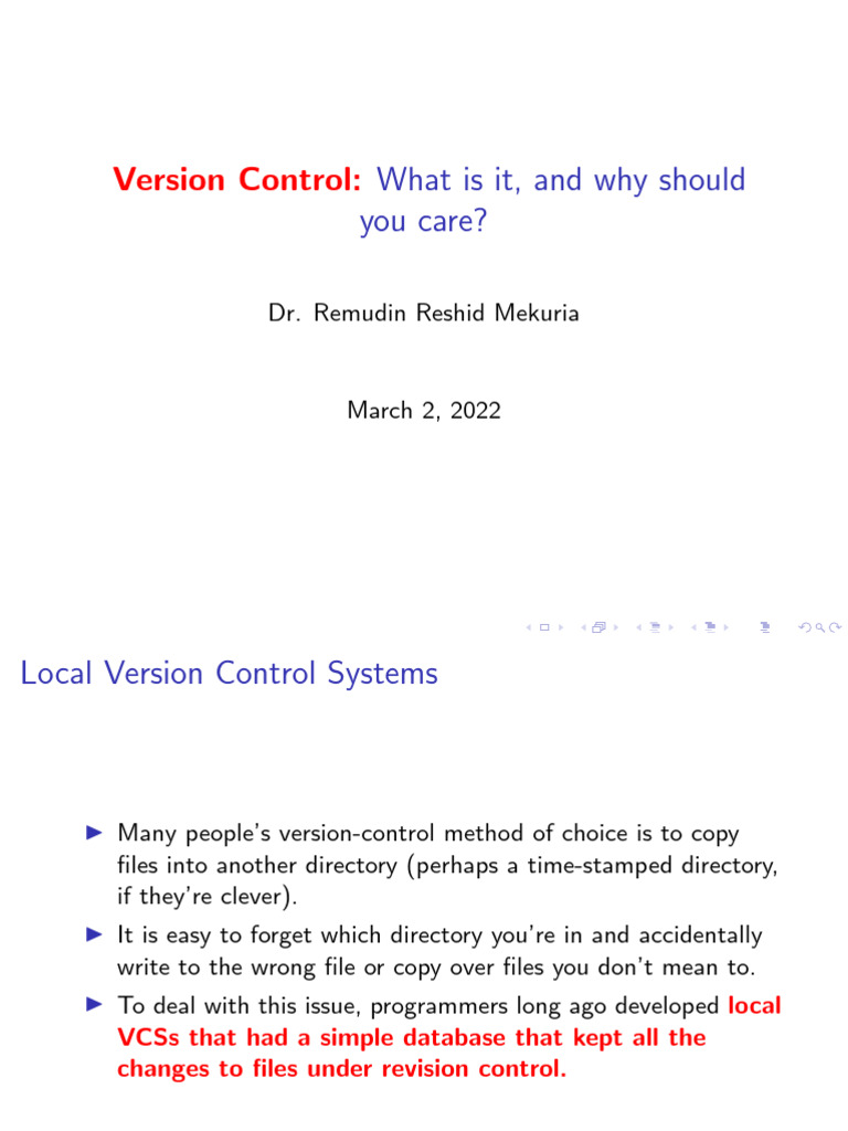 Version Control | PDF | Version Control | Computer File