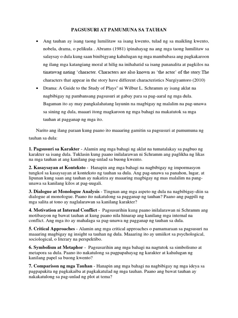 #3 PAGSUSURI AT PAMUMUNA SA TAUHAN Bite | PDF