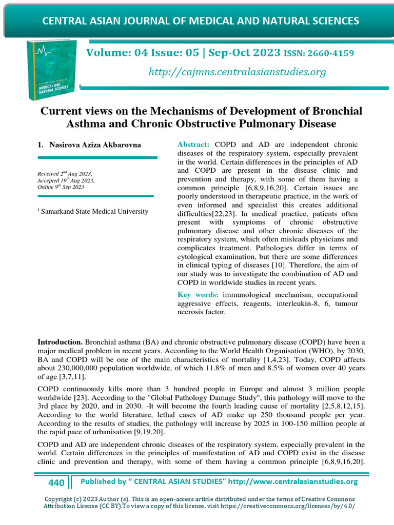 Current Views On The Mechanisms Of Development Of Bronchial Asthma And