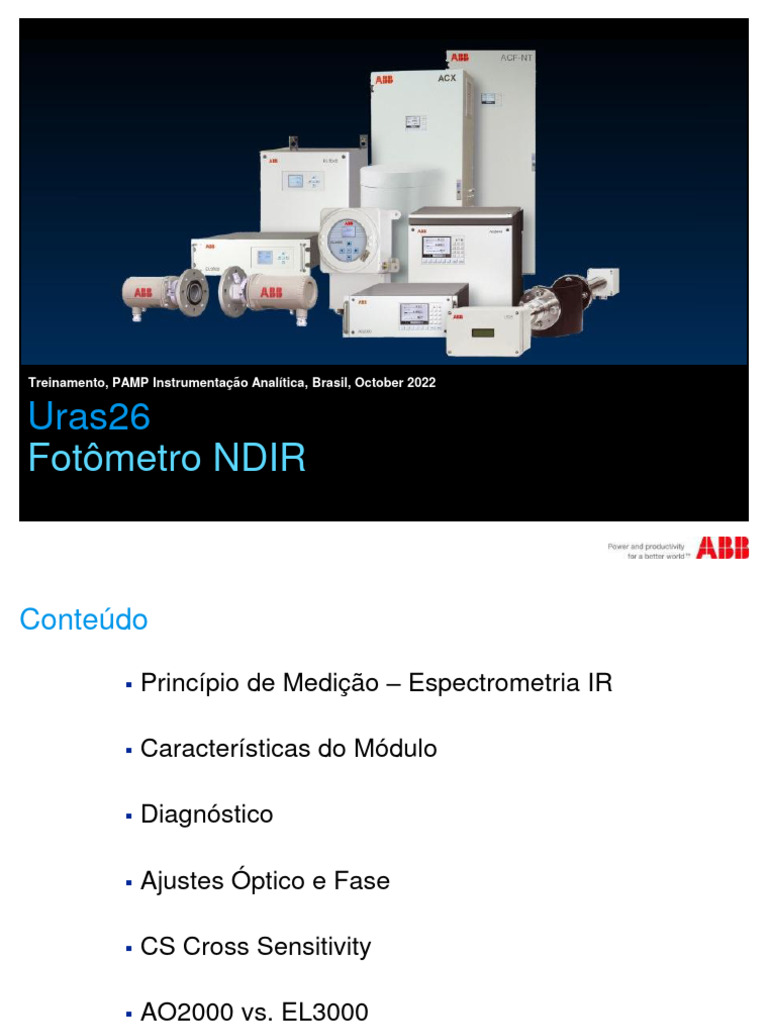 Analisadores de Gás CO Modelos URAS 14 e URAS 26 ABB | PDF | Radiação ...