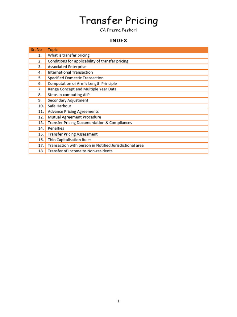 Transfer Pricing 2 | PDF