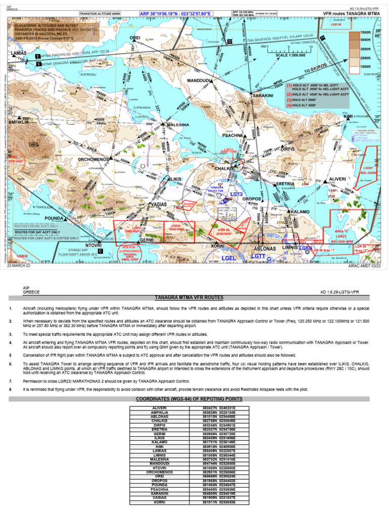 VFR Routes for Tanagra Airport | PDF | Visual Flight Rules | Instrument ...