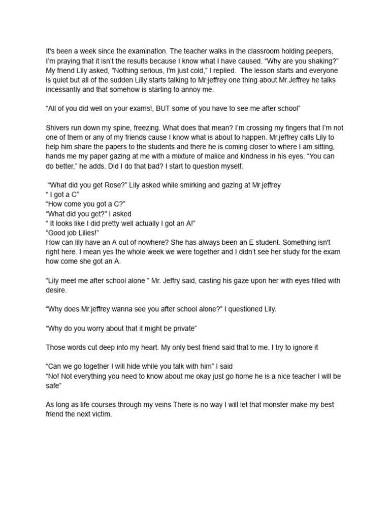 Student's Fear of Teacher's Intentions | PDF