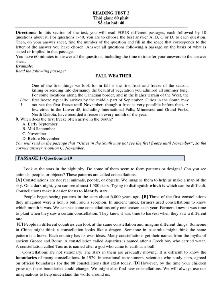 Reading, Listening & Writing Test 2 | PDF