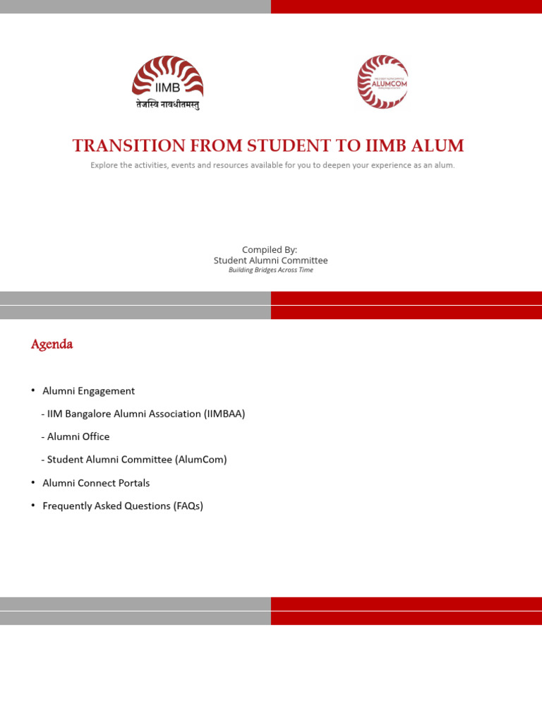 IIMB Alumni Engagement Overview | PDF