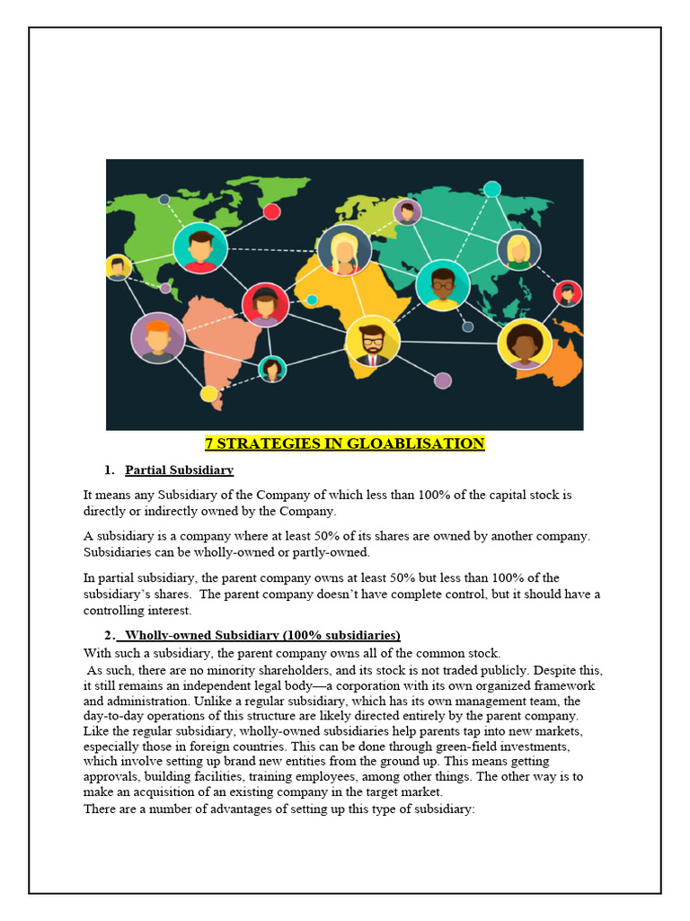 Seven Strategies in Globalisation | PDF | Franchising | Economies