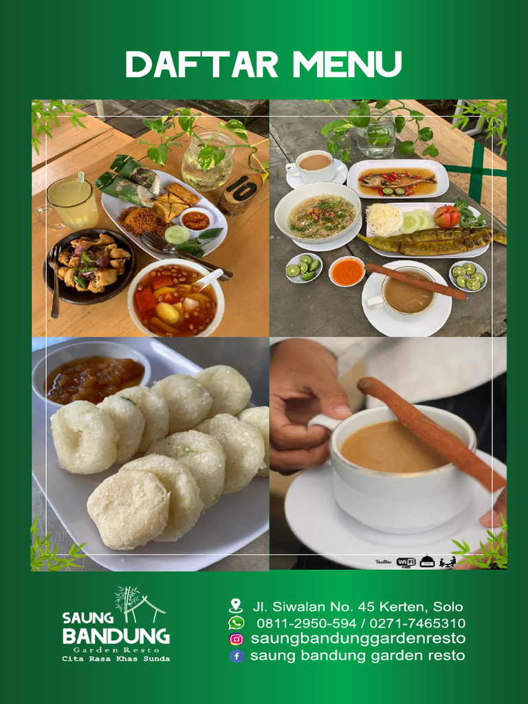 Menu Saung Bandung Garden Resto | PDF