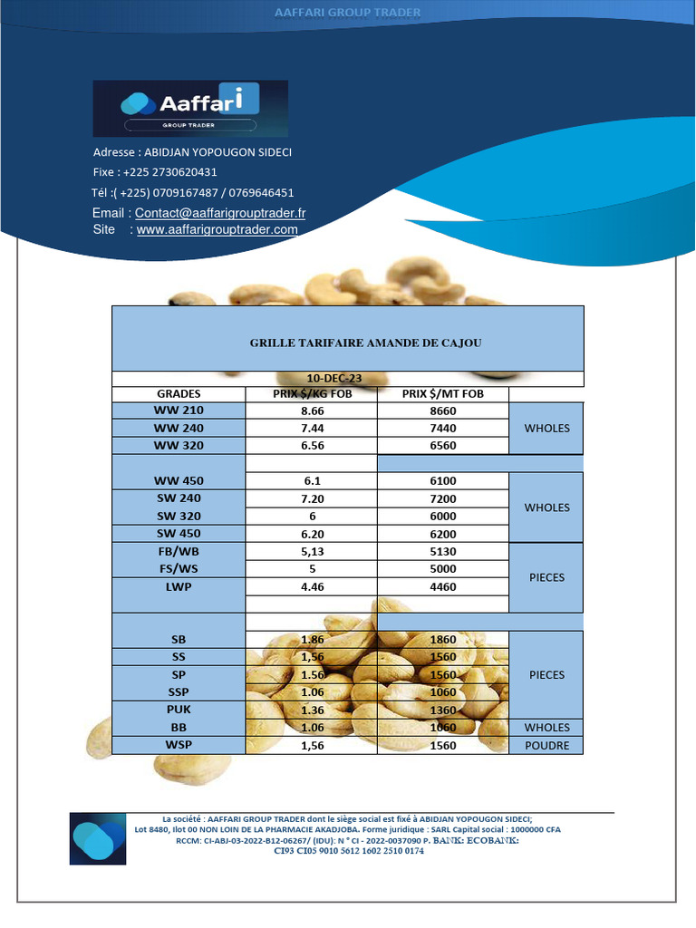 PRIX AMANDE DE CAJOU | PDF