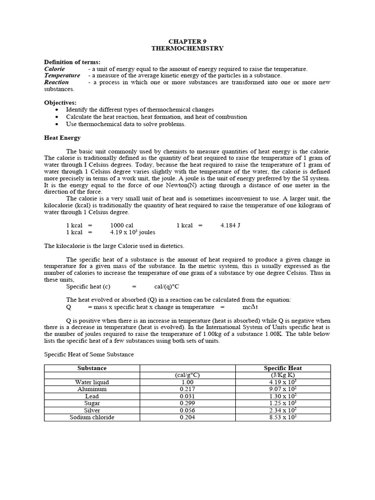 Week 10 | PDF | Calorie | Physics