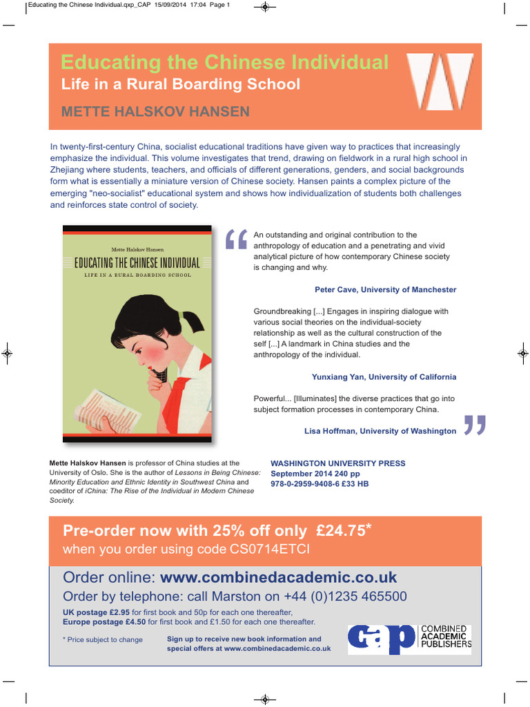 Educating The Chinese Individual Life in 2 | PDF | China | World Politics