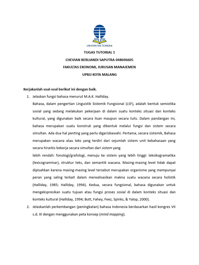 Tugas Tutorial 1 Rev 01 | PDF