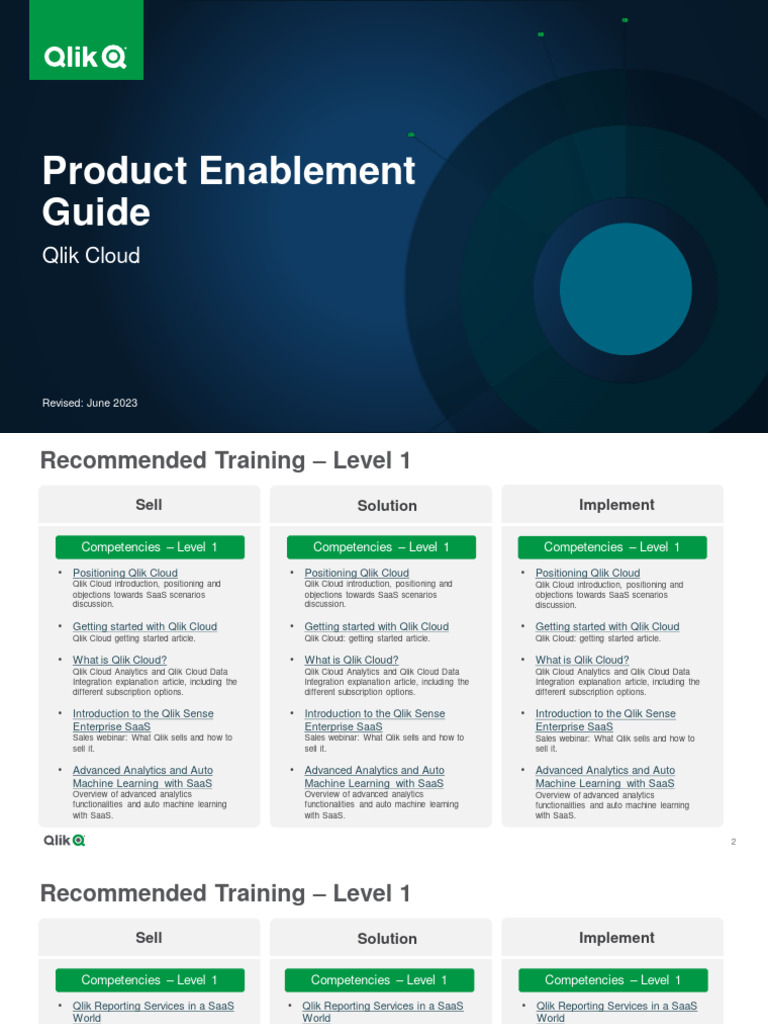 Qlik Cloud Product Enablement Guide | PDF | Cloud Computing | Software ...
