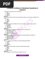 Basic Computer Quiz Questions With Answers | PDF | C (Programming ...