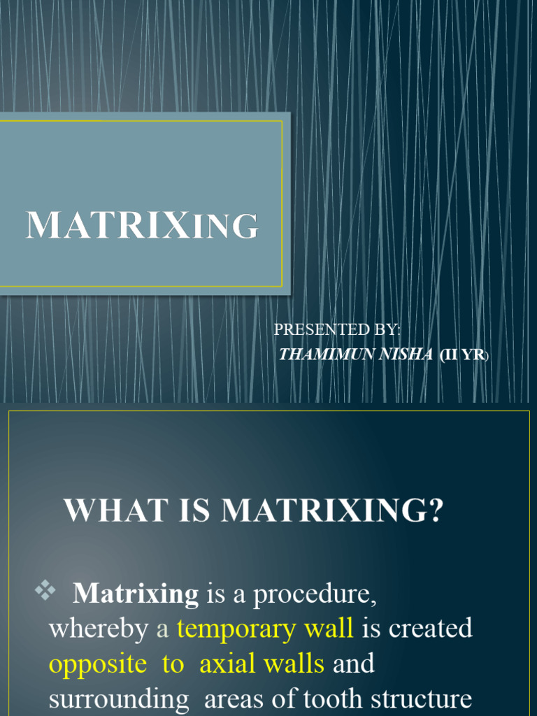 Matrixing PPT New-1 | PDF