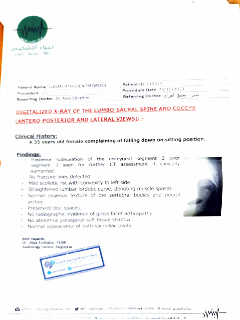 CT Scan Report | PDF