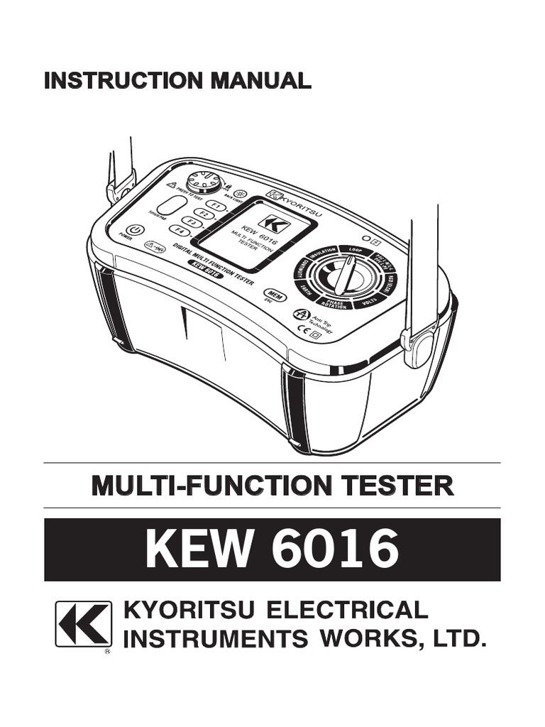 KEW 6016 Multi-Function Tester Manual | PDF
