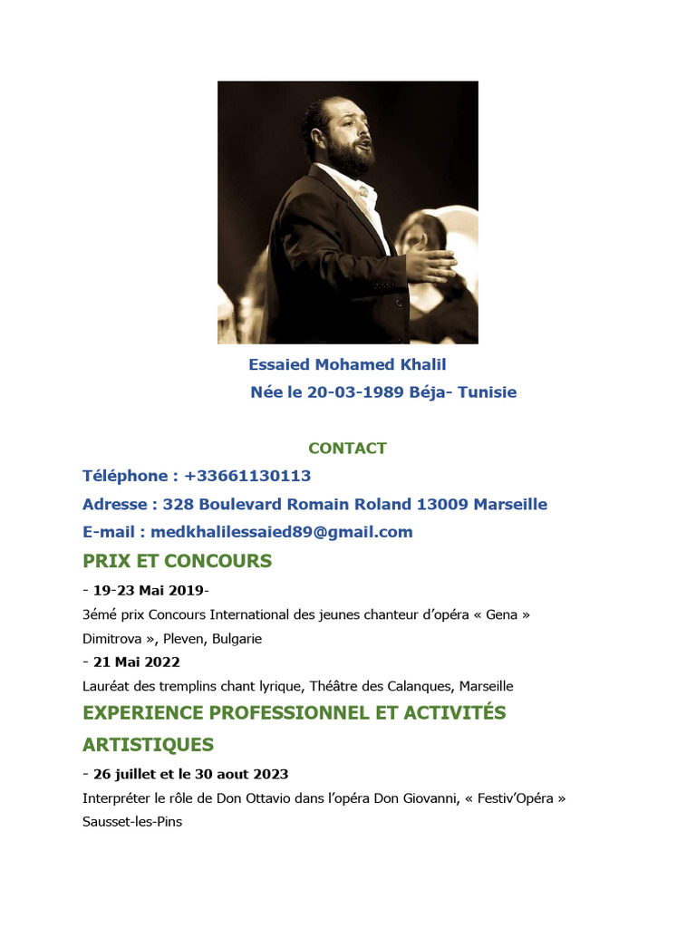 CV Mise À Jour | PDF