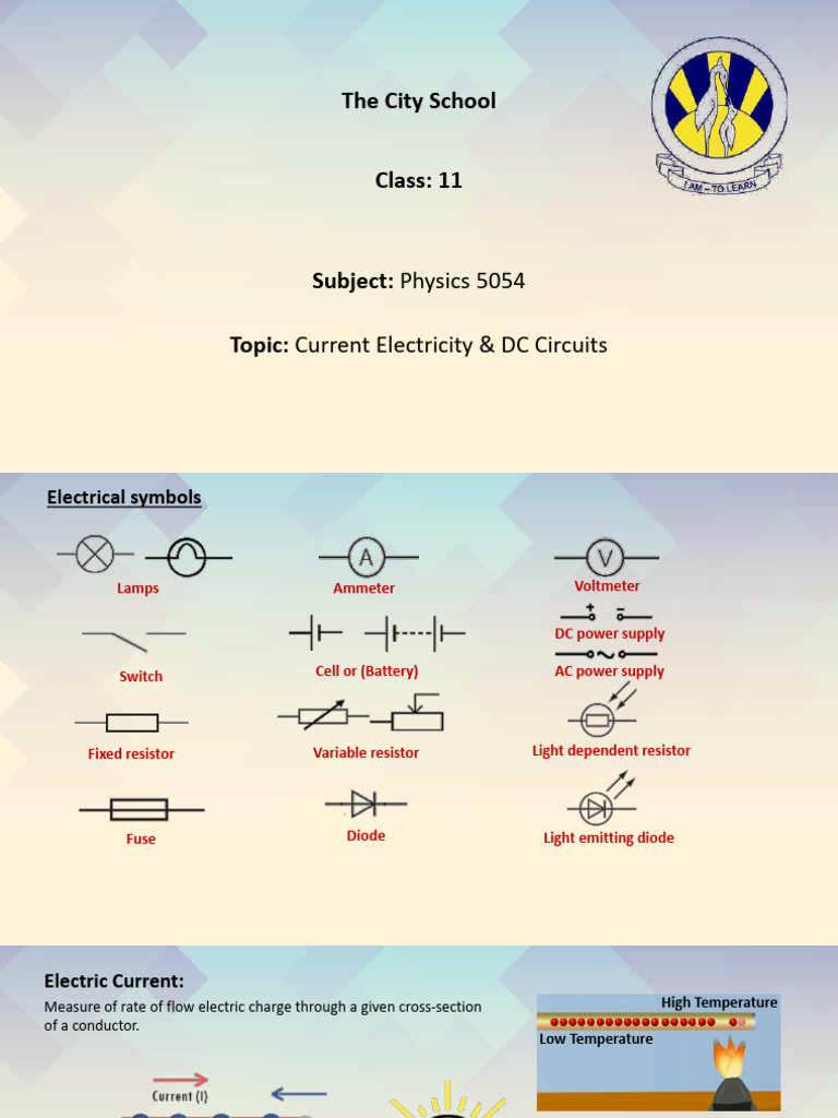 Physics 11: Current Electricity Basics | PDF | Electric Current | Electrical Resistance And ...