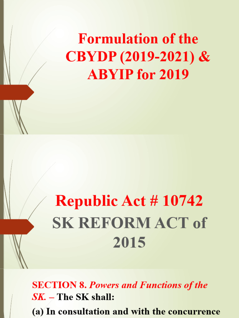 SK CBYDP & ABYIP Formulation | PDF | Disaster Risk Reduction ...