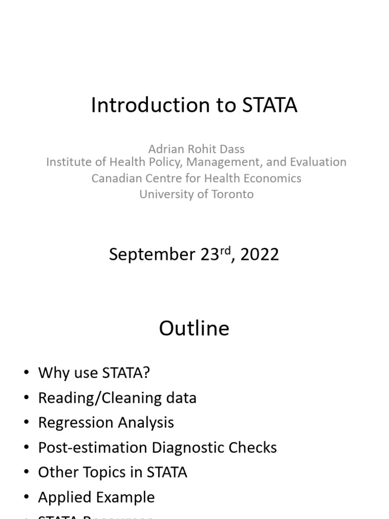 Introduction To Stata Pdf