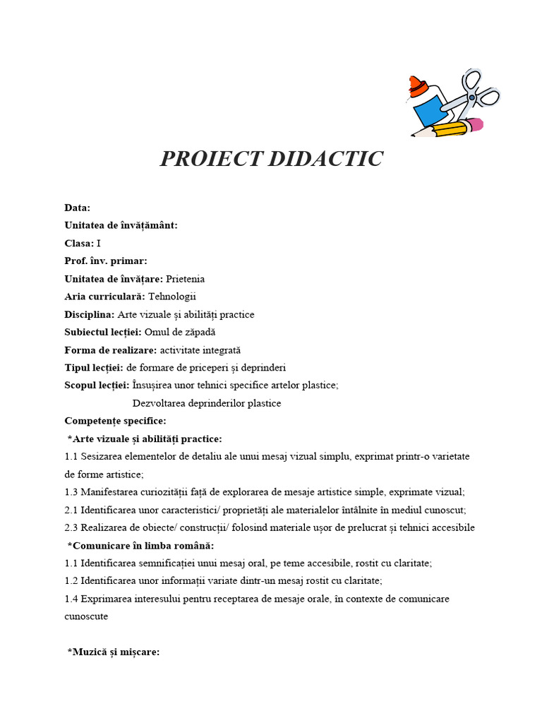 0 4 Proiect Didactic Avap | PDF