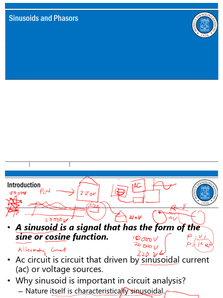 Sinusoids and Phasors | PDF | Electrical Impedance | Sine Wave