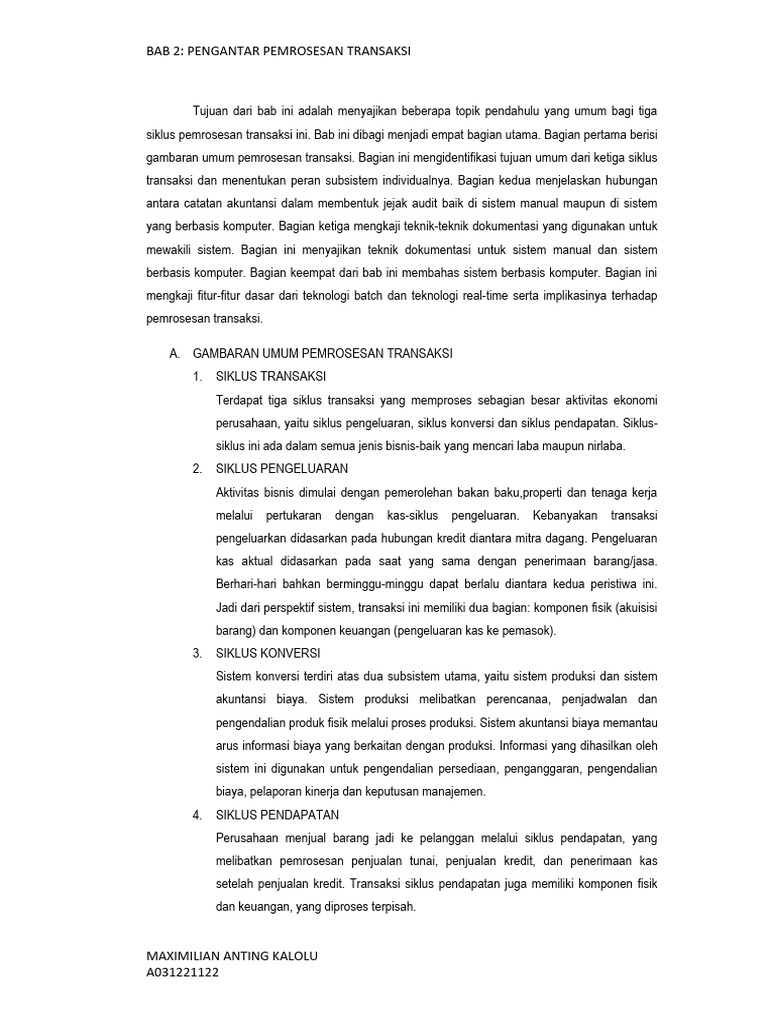 CH2 RMK MAXIMILIAN ANTING KALOLU A031221122 | PDF