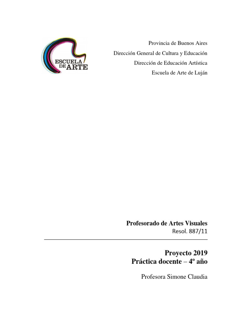 Proyecto Practica Docente4 2019 | PDF | Maestros | Enseñando