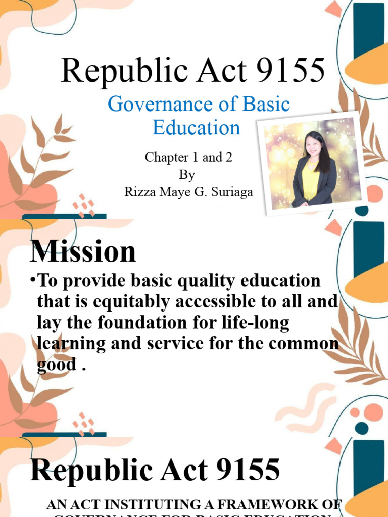 Republic Act 9155 by Rizza Maye G. Suriaga | Download Free PDF ...