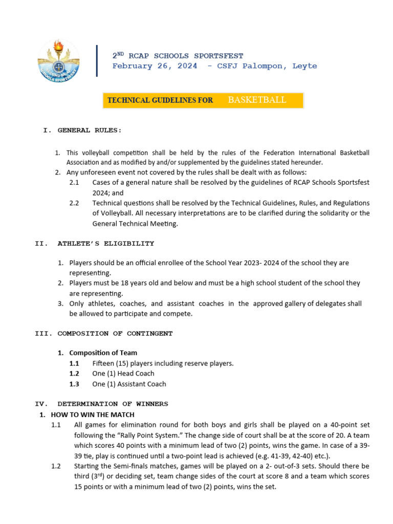 Basketball | Download Free PDF | Sports Rules And Regulations | Sports