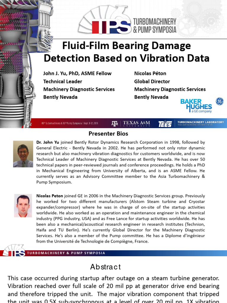 Fluid Film Bearing Detection | PDF | Energy Technology | Applied And ...