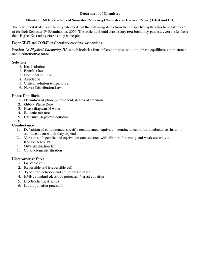 Chemistry General Sem IV Part 1 | PDF | Distillation | Vapor