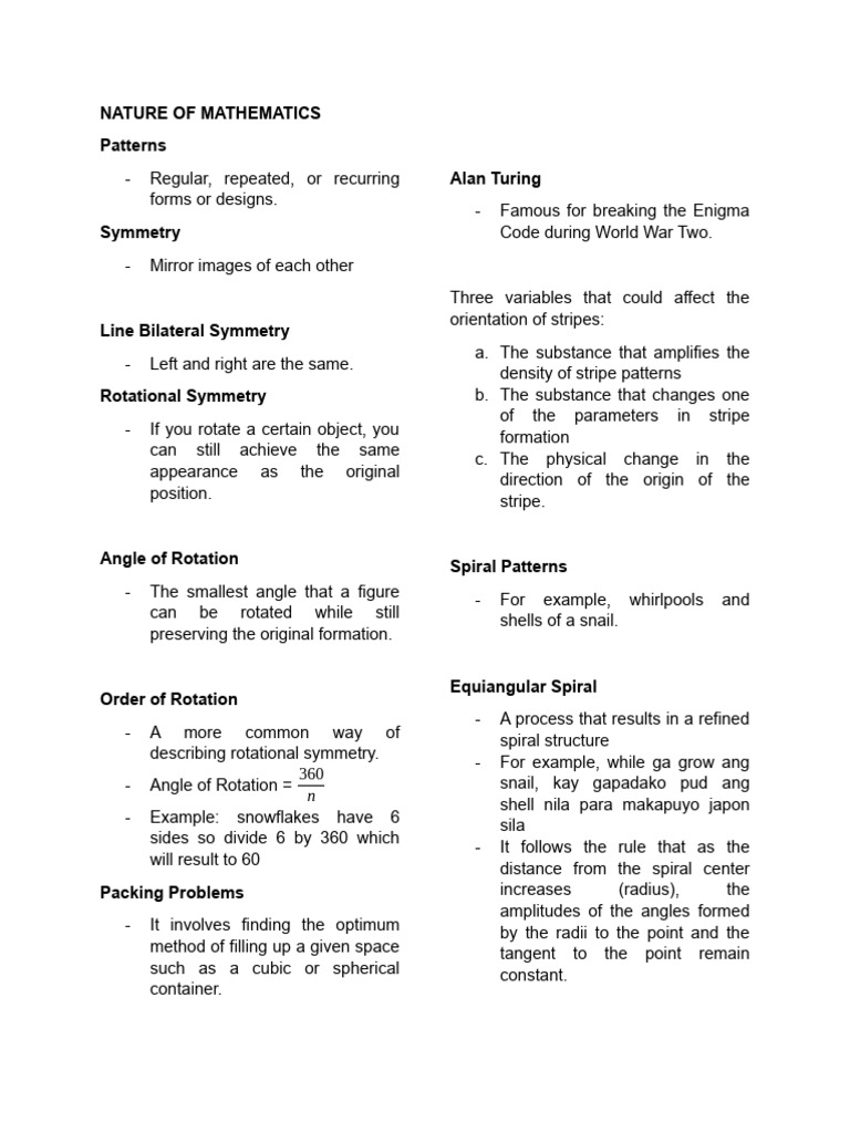 Nature of Mathematics | PDF | Mathematics | Geometry