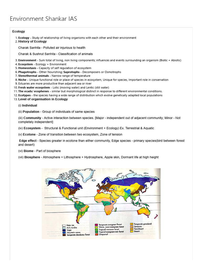 Environment Shankar Ias Evernote Web | PDF | Coral Reef | Smog