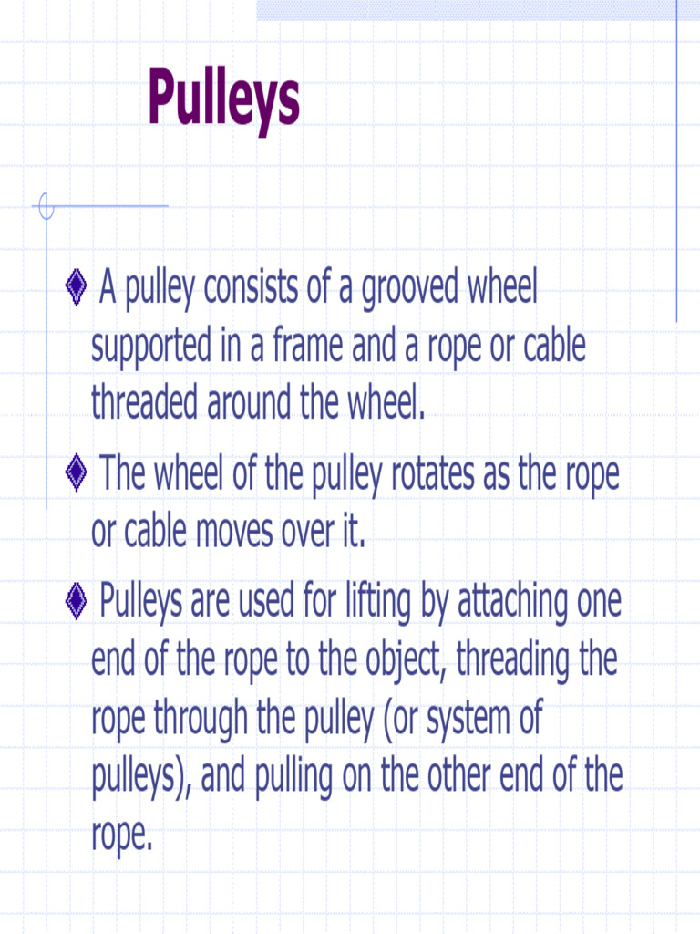 7 - L - Pulleys SP W06 | PDF | Classical Mechanics | Applied And Interdisciplinary Physics