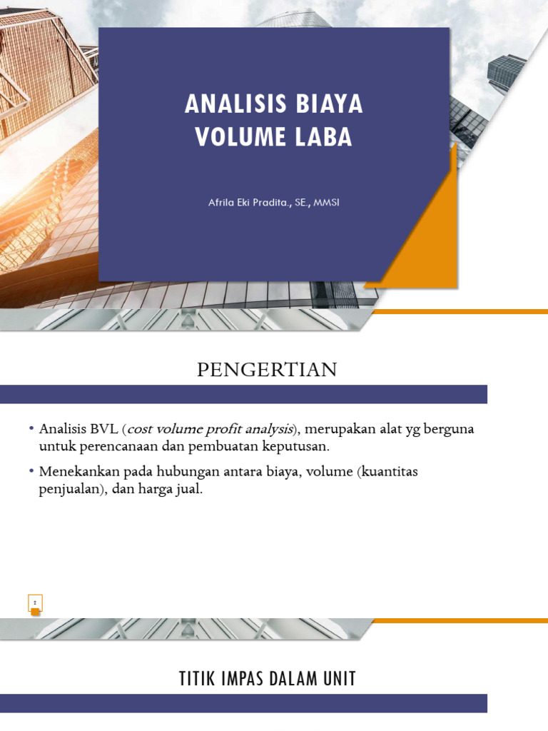 M5 - Analisis Biaya Volume Laba Fix | PDF