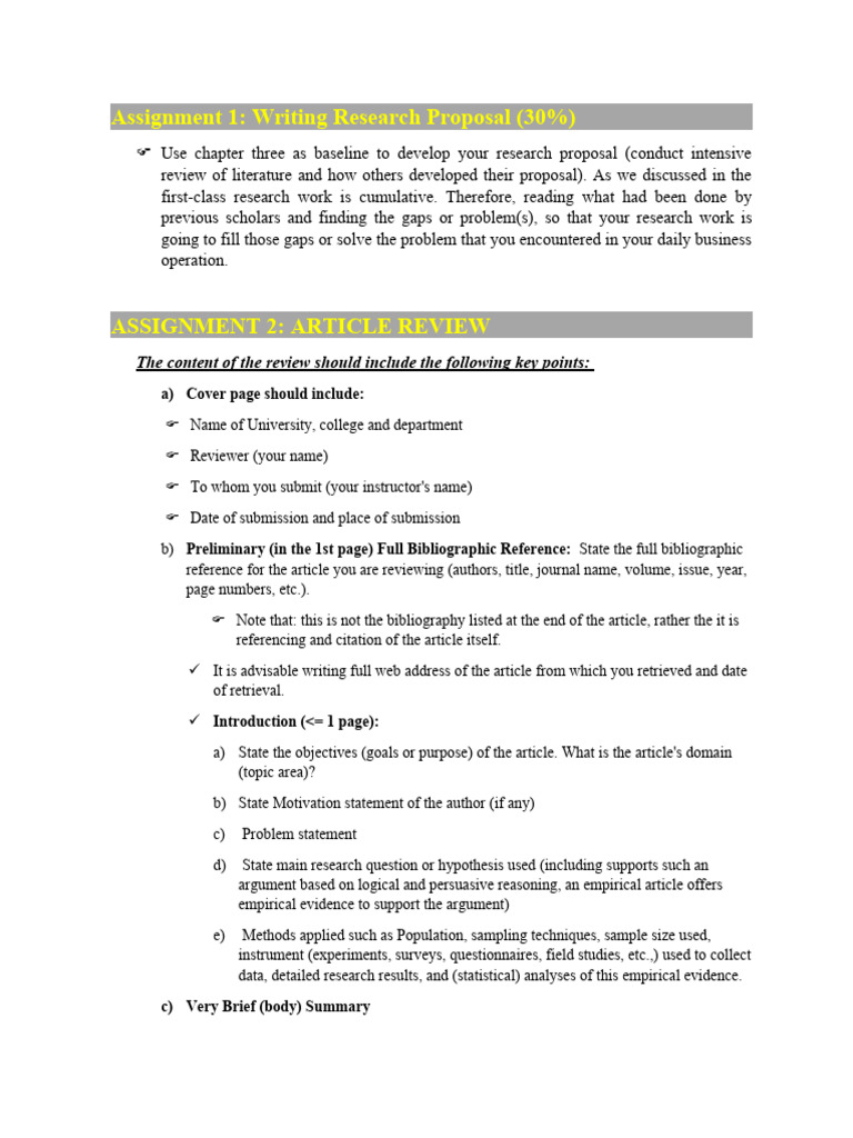 Article Review Guide Line | PDF | Bibliography | Citation