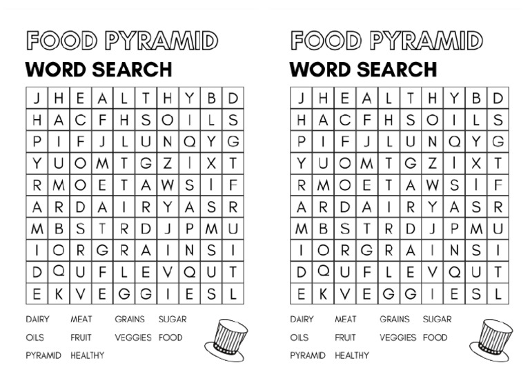 Food Pyramid Wordsearch | PDF