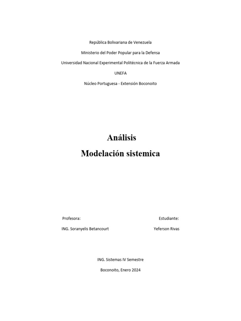 La Modelación Sistemica Analisis | PDF | Simulación | Science