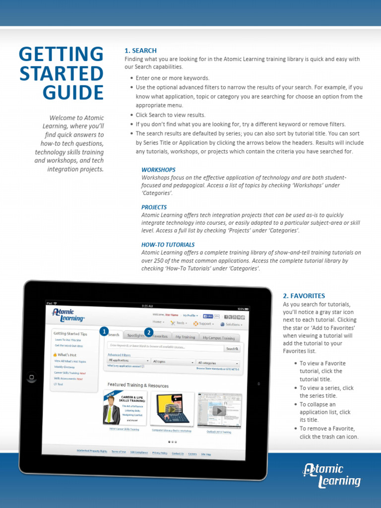 AtomicLearning HE GettingStartedGuide | PDF | Icon (Computing) | World Wide Web
