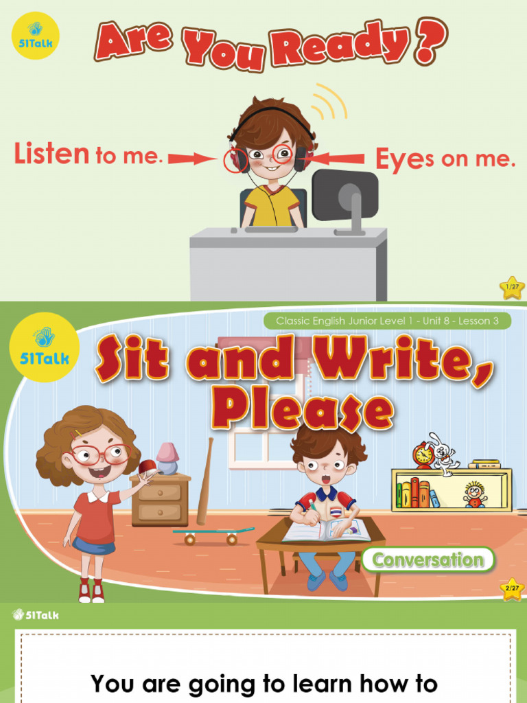 Level 1 - Unit 8 - Lesson 3 - Sit and Write, Please | PDF
