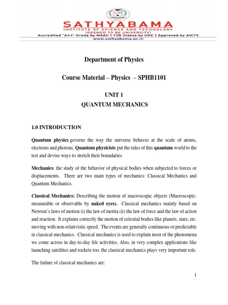 Quantum Mechanics Course Overview | PDF | Electromagnetic Radiation | Photon