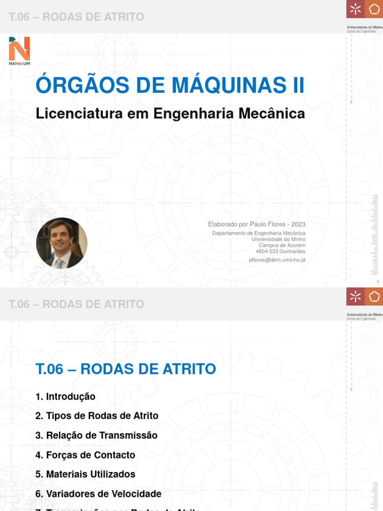 T.06 - Rodas de Atrito | PDF