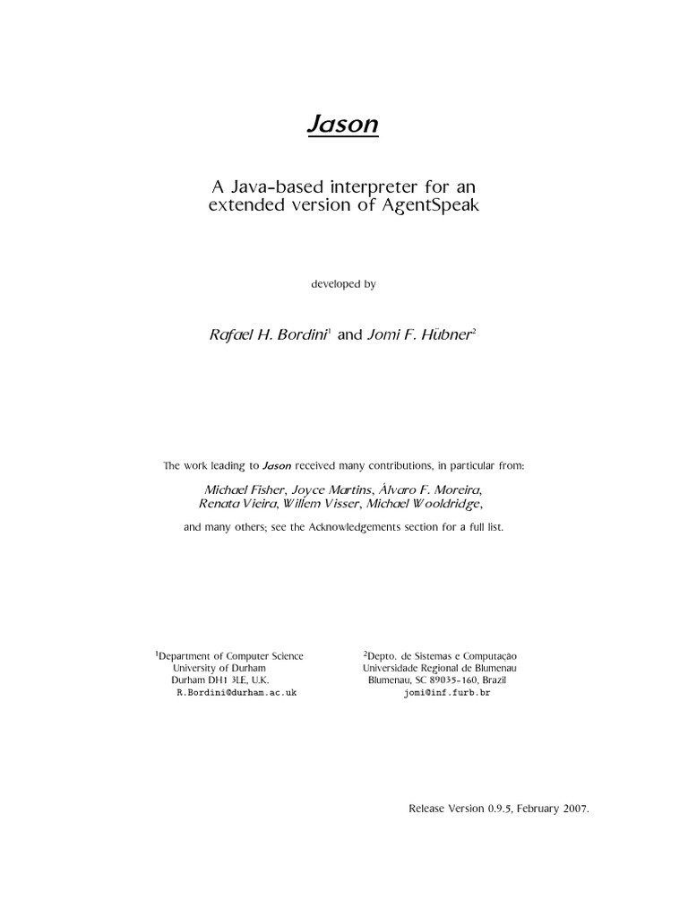 Jason | PDF | Computer Programming | First Order Logic