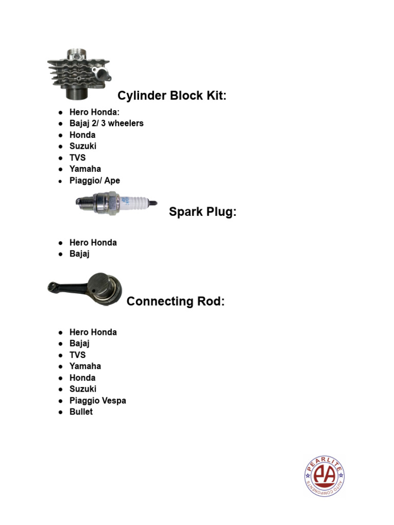 Cylinder Block Kit Tvs Scooty Pep Plus Mahle | PDF