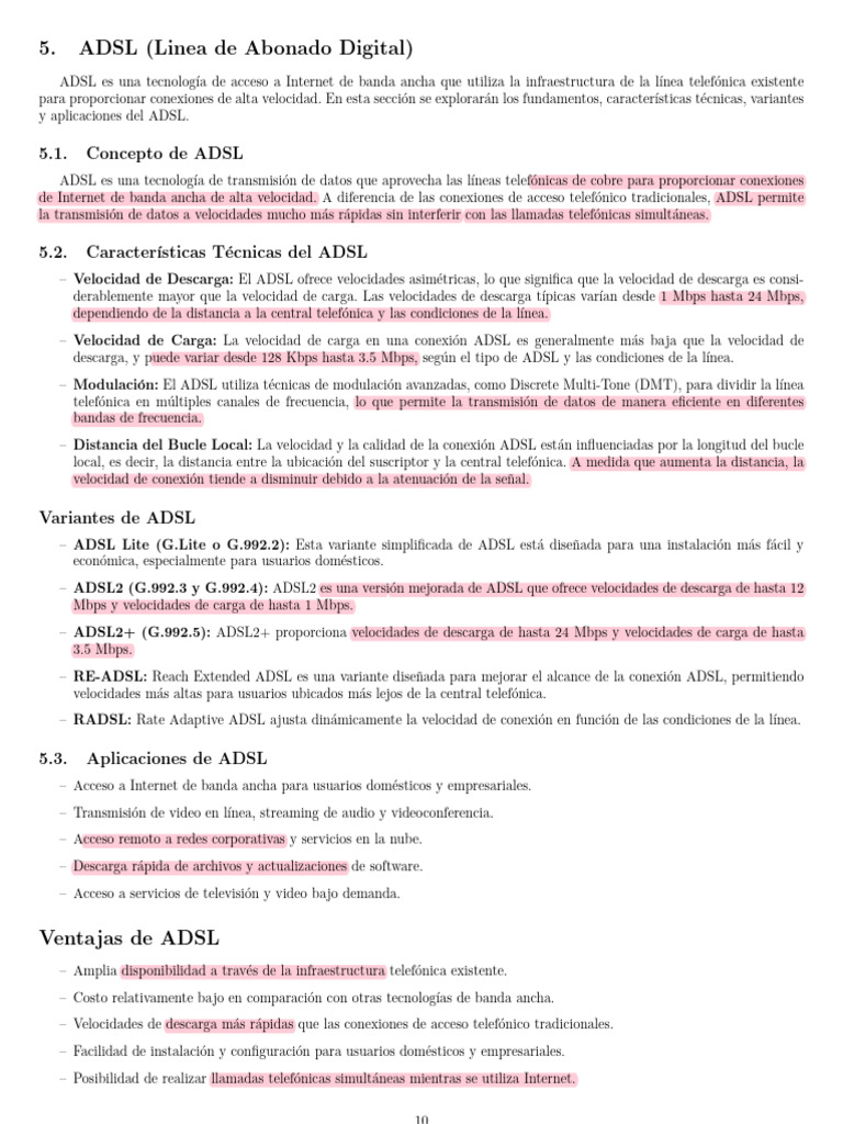 ADSL | Descargar gratis PDF | Línea de abonado digital | Redes de ...