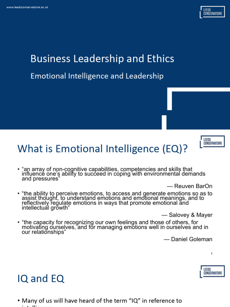 BLE Emotional Intelligence | PDF | Emotional Intelligence | Self Awareness