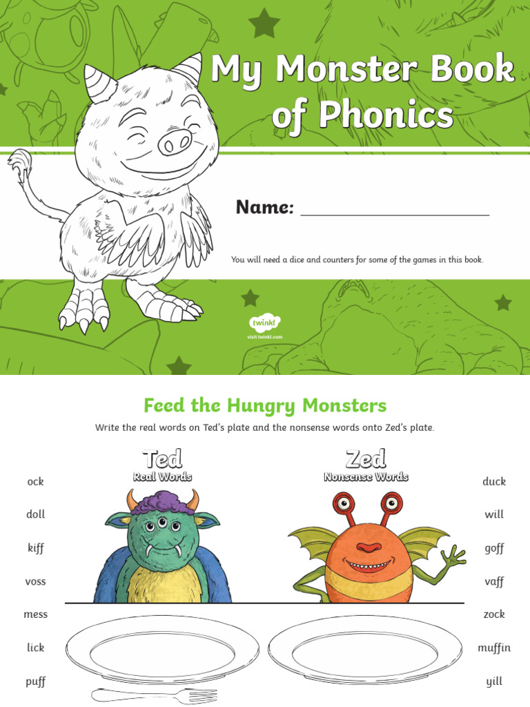 T e 2552722 ks2 My Monster Book of Phonics Revision Activity Booklet ...