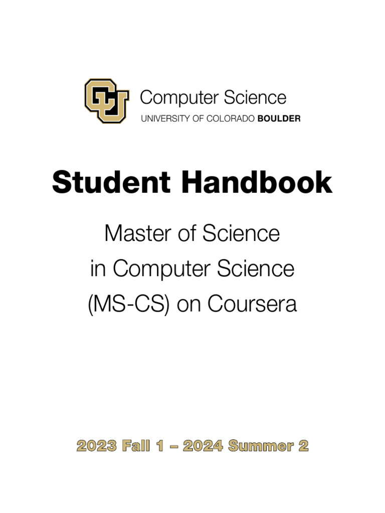 Ms-Cs On Coursera Handbook - 2023.08.02 | PDF
