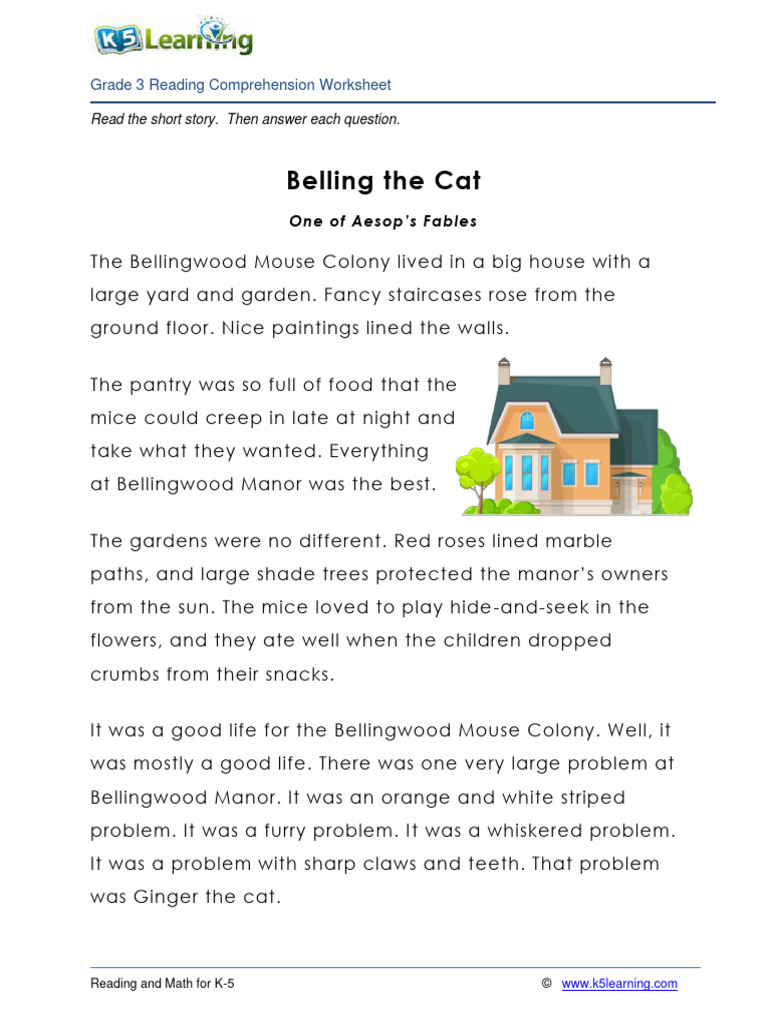 Belling the Cat: A Fable for Kids | PDF